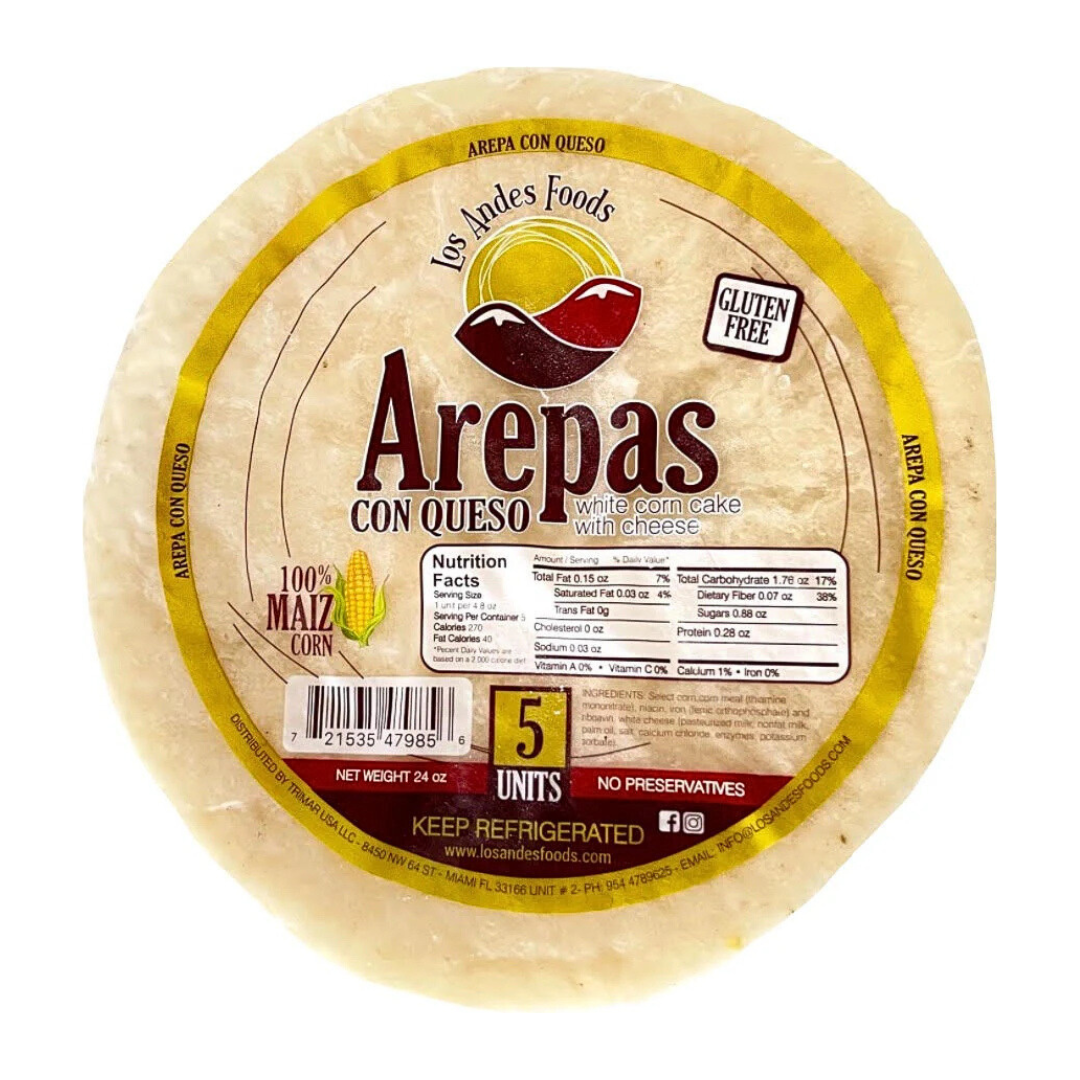 Arepa con Queso - 5 units | Los Andes Foods – saboresmarketfrozen
